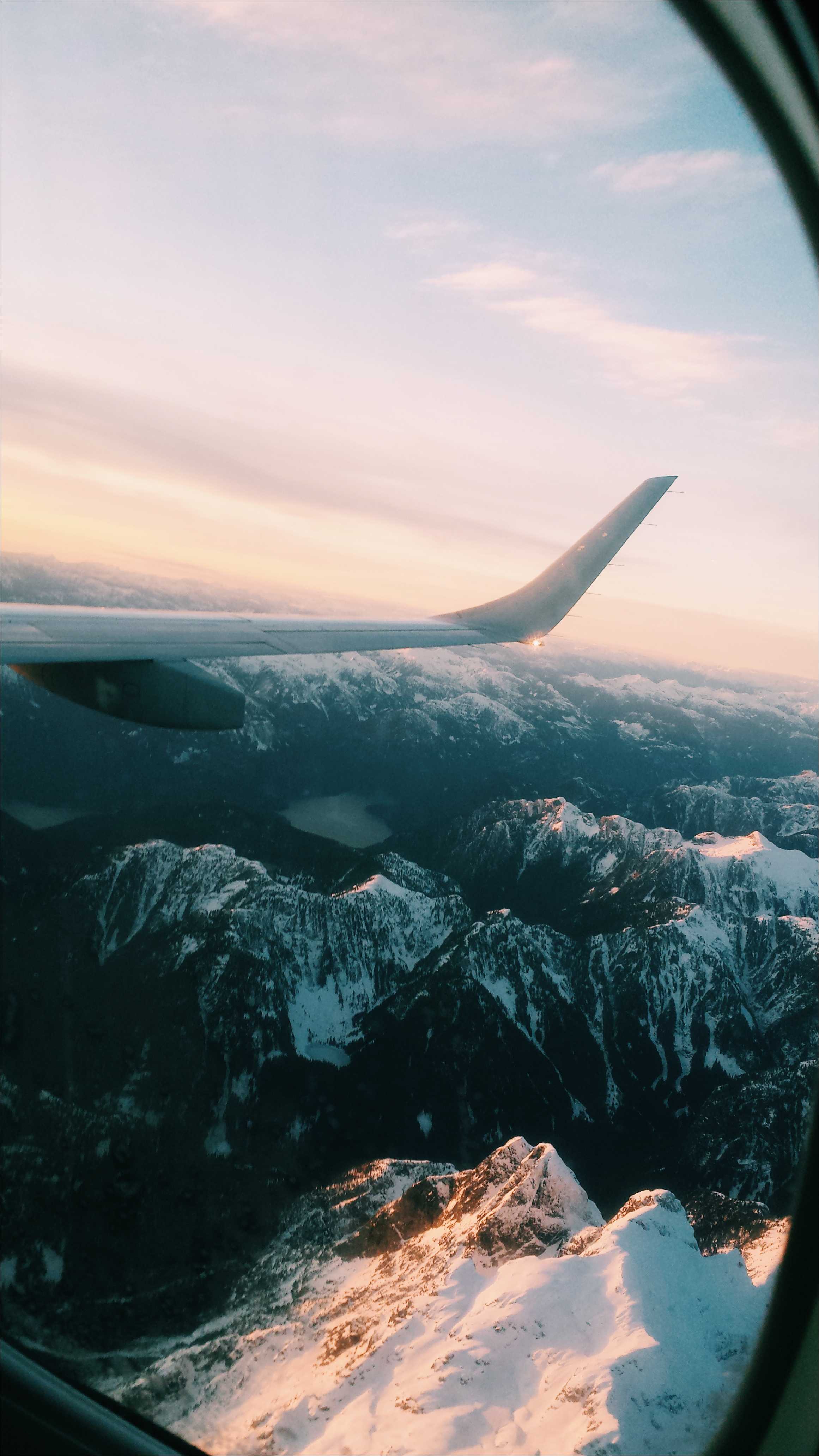 best plane window seat view between Calgary and Vancouver